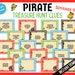 Pirate Treasure Hunt Clues, Pirate Scavenger Hunt, Pirate Birthday Hunt ...