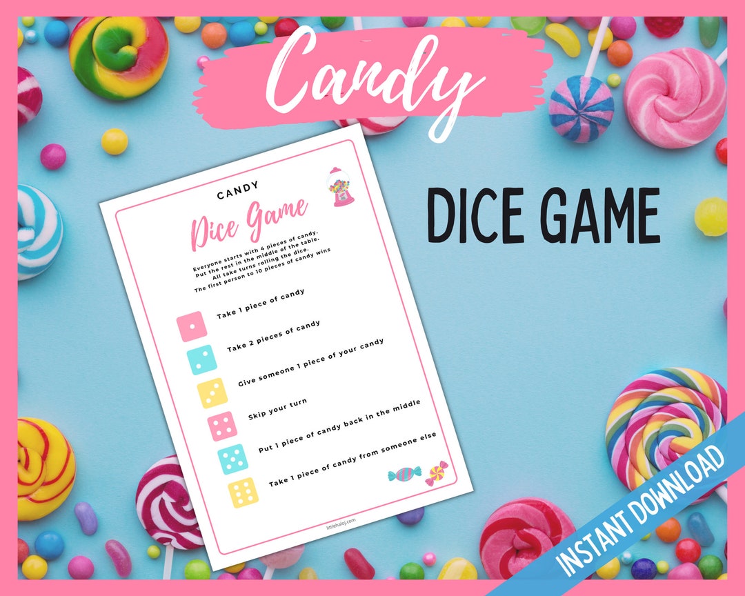 Candy Dice Game, Birthday Party Games for Kids, Candy Game, Kids Games ...