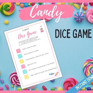 Candy Dice Game, Birthday Party Games for Kids, Candy Game, Kids Games ...