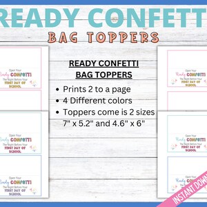 Ready Confetti Poem, Back to School Poems, Ready Confetti for Teachers ...