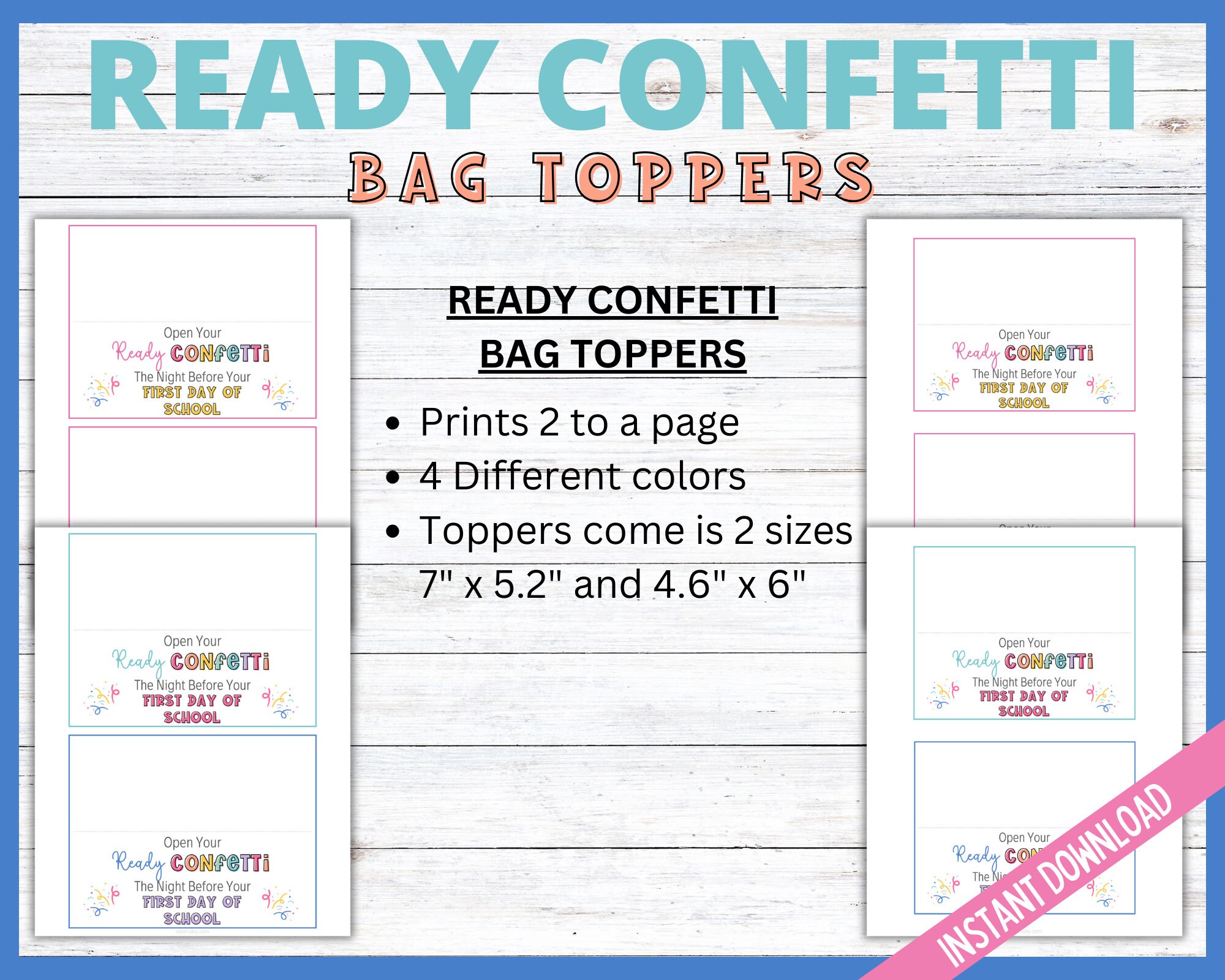 Ready Confetti Poem, Back to School Poems, Ready Confetti for Teachers ...