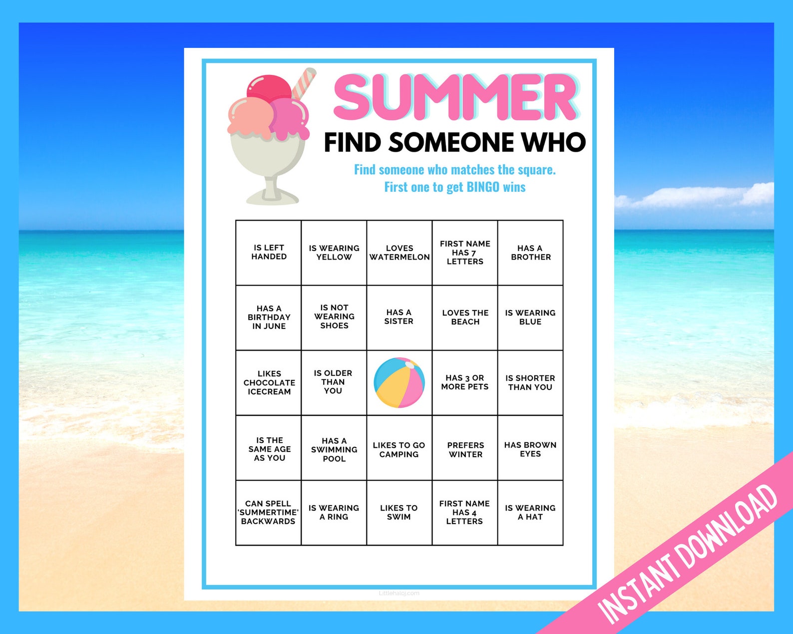 Summer Printable Games Bundle Summertime Activity Summer - Etsy