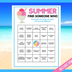 Summer Printable Games Bundle Summertime Activity Summer - Etsy
