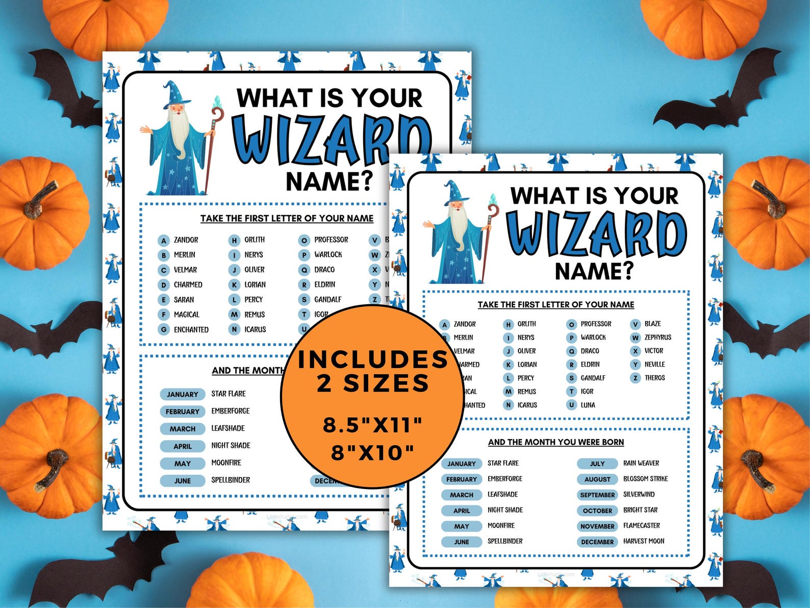 What's Your Wizard Name, Wizard Printable Game, Kids Party Games ...
