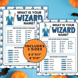 What's Your Wizard Name, Wizard Printable Game, Kids Party Games ...