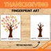 Thanksgiving Fingerprint Art, Preschool Fall Craft, Printable ...