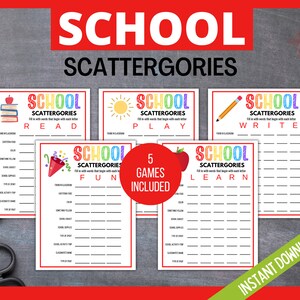 Back to School Printable Games Bundle, Classroom Activity, School Games ...
