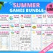 Summer Printable Games Bundle, Summertime Activity, Summer Kids Games ...