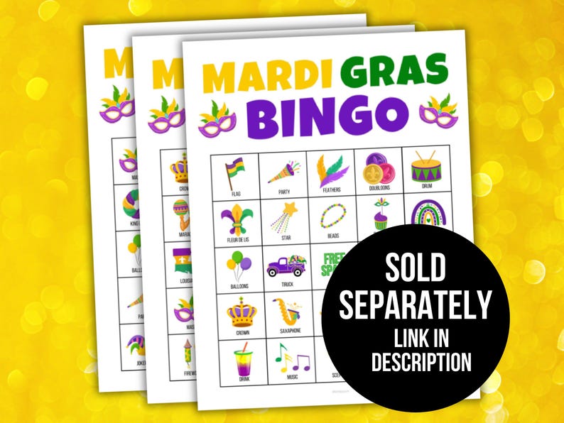 Mardi Gras Think Fast Game, Printable Mardi Gras Game, Mardi Gras ...