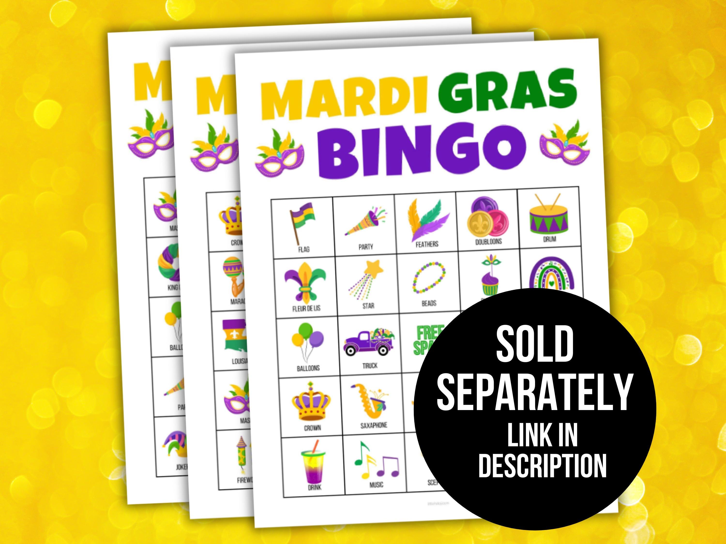 Mardi Gras Think Fast Game, Printable Mardi Gras Game, Mardi Gras ...