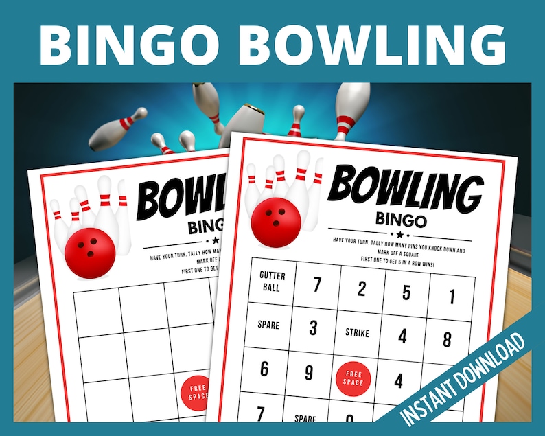 Printable Bowling Bingo Card Kids Bowling Party Party Game - Etsy
