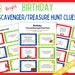Birthday Treasure Hunt Clues, Birthday Scavenger Hunt Clues, Kids ...