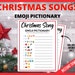 Christmas Songs Emoji Pictionary Game, Fun Christmas Game, Xmas Emoji ...