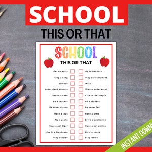 School Would You Rather, Classroom Activity, This or That, Icebreaker ...
