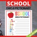 Back to School Emoji Pictionary, Classroom Activity, School Game for ...
