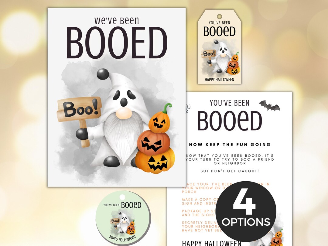 You've Been Booed Kit, Halloween Printable Signs, Neighbors, Friends ...