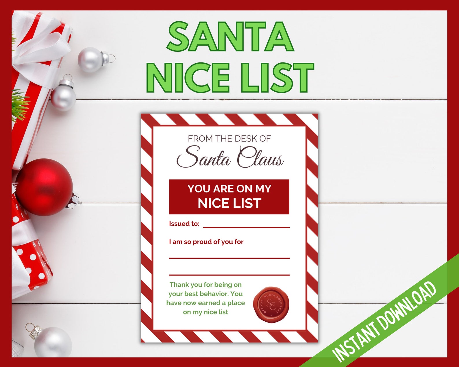 Christmas Letter From Santa, Santa Warning Letter, Bad Behavior Warning ...
