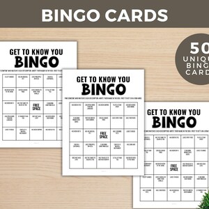 Icebreaker Bingo Game, Get to Know You, Find the Guest, Find Someone ...