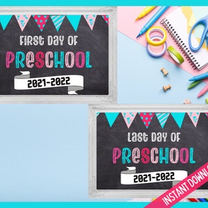 First Day of School Chalkboard Printable Back to School - Etsy New Zealand