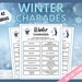 Winter Charades, Winter Pictionary, Holiday Games, Winter Games for ...