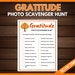 Gratitude Photo Scavenger Hunt, Thankful Scavenger Hunt, Thanksgiving ...