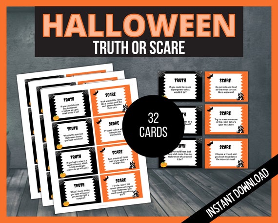 Halloween Truth or Scare, Truth or Dare Halloween Game, Halloween ...