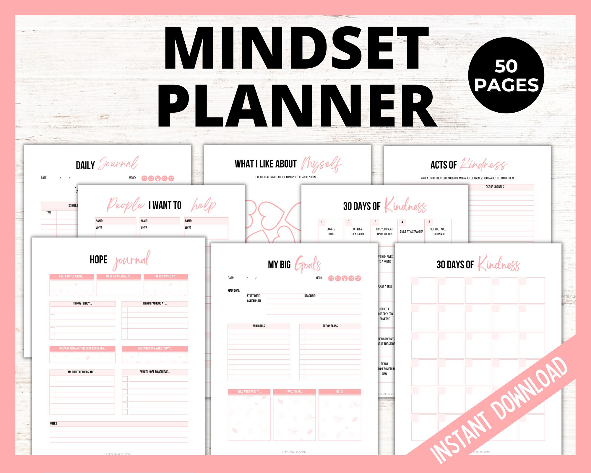 Teen Mindset Planner Printable Teen Daily Journal Daily - Etsy