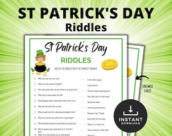 St Patrick's Day Riddles for Kids, St Paddy's Day Jokes, St Patricks ...