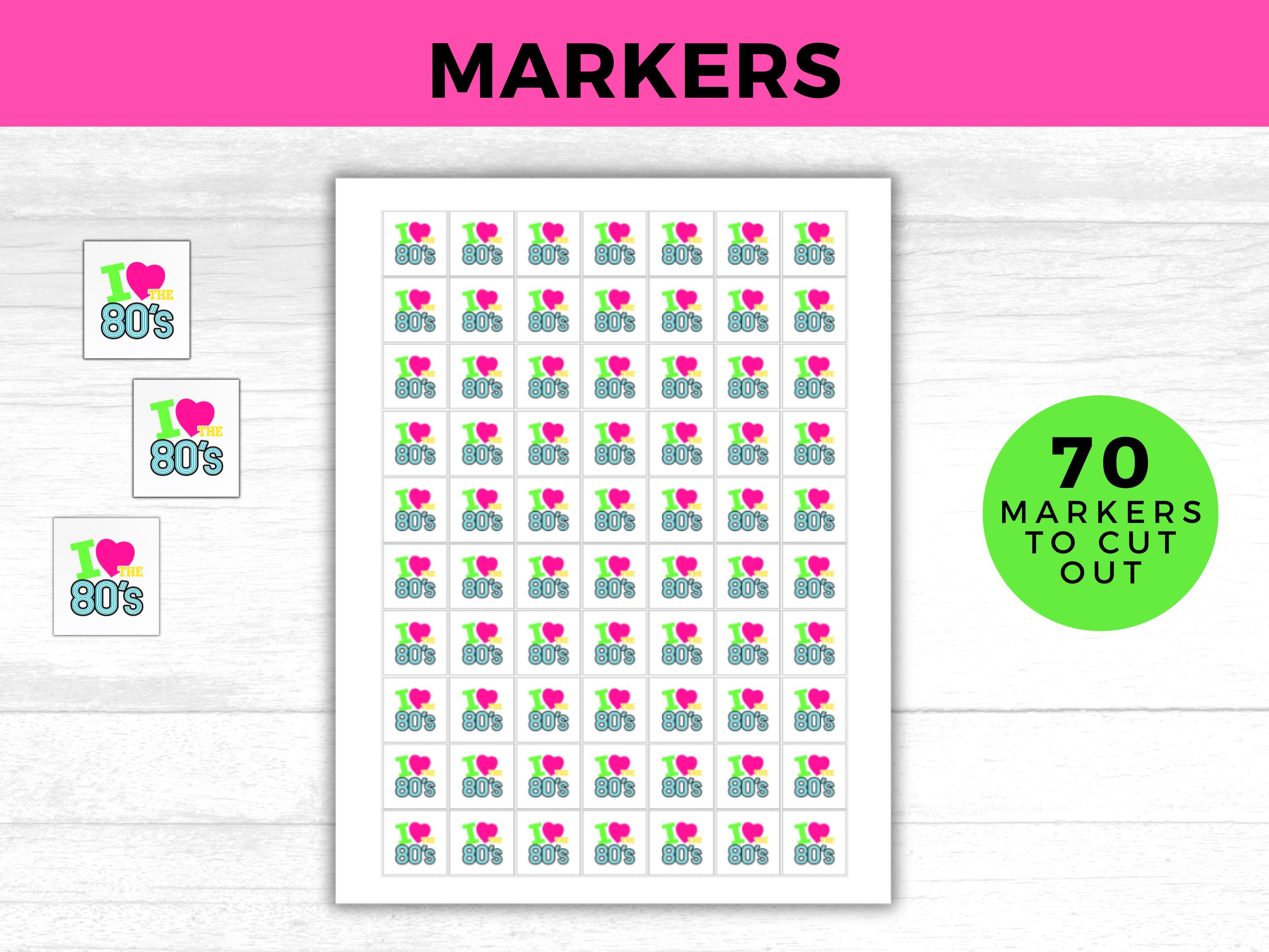 1980s Bingo Game, 80s Retro Party Game, 50 Printable 80s Bingo Cards ...