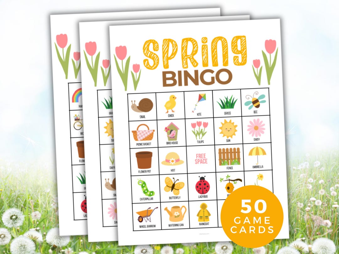 Spring Bingo Game, Spring Activity, Springtime Game, Spring Classroom ...