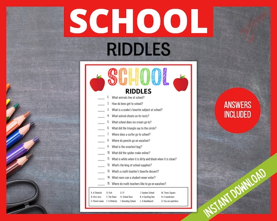 Back to School Riddles, Classroom Activity, School Jokes for Kids ...