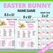 What is Your Easter Bunny Name Printable Easter Games Kids - Etsy