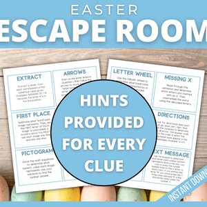 Easter Escape Room, Printable Treasure Hunt, Kids Easter Puzzles ...