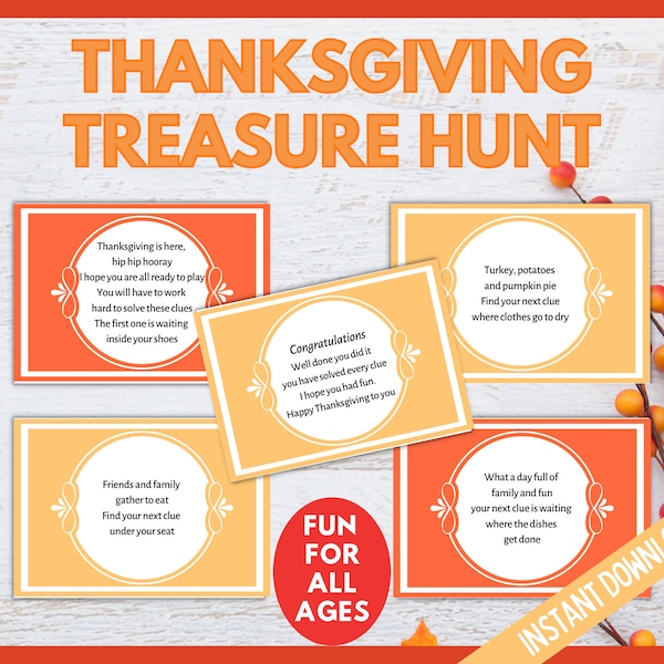 Scavenger Hunt Clues - Etsy