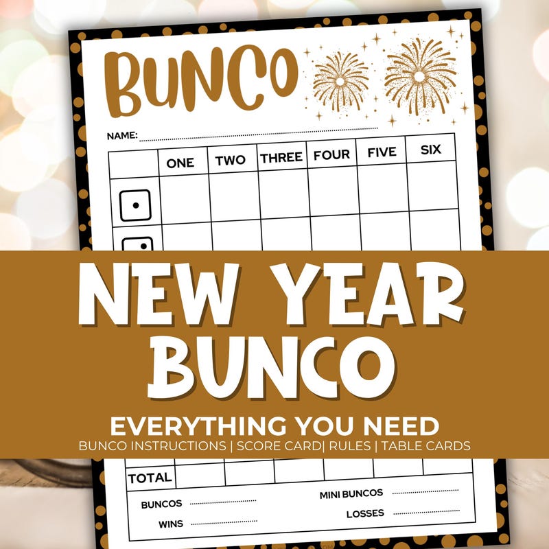 Printable Bunco New Year - Etsy