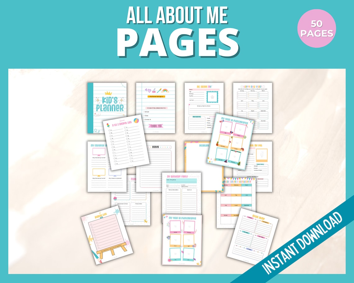 Kids Planner Printable Kids Daily Planner Daily Journal for - Etsy New ...