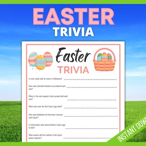 Easter Trivia, Printable Easter Games, Holiday Activities, Family Fun ...