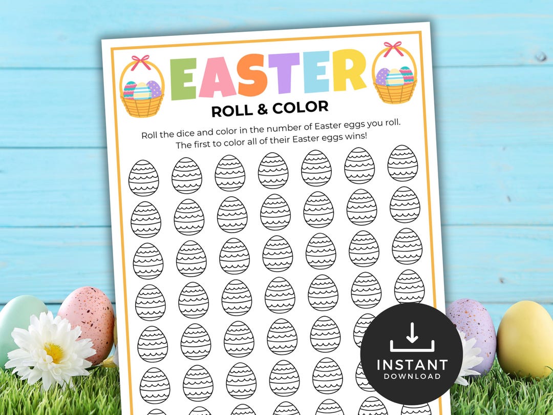 Easter Roll and Cover, Easter Classroom Game, Easter Party Game ...