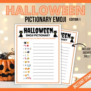 Halloween Emoji Pictionary Edition 1, Halloween Pictionary, Halloween ...