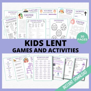Kids Lent Games and Activities Bundle, Lenten Games Bundle, Lent ...