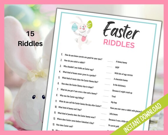 Kids Easter Riddles, Printable Easter Games for Kids, Holiday ...