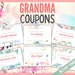 Grandma Coupons, Printable Gifts for Grandma, Mother's Day Coupons ...