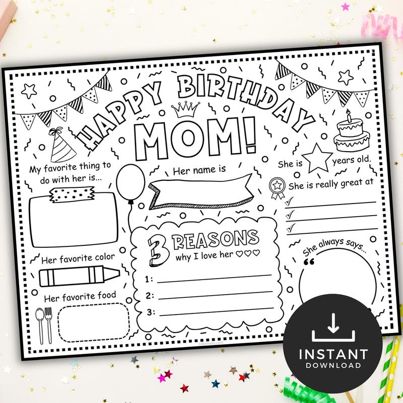 Coloring Book About Moms - Etsy