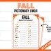 Fall Emoji Pictionary, Printable Autumn Games, Fall Time Activities for ...