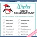 Winter Selfie Scavenger Hunt, Fun Winter Game, Cold Weather Fun Game ...