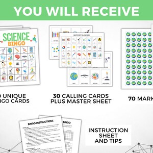 Science Bingo Cards, Science Printables, Science Classroom Game, Mad ...