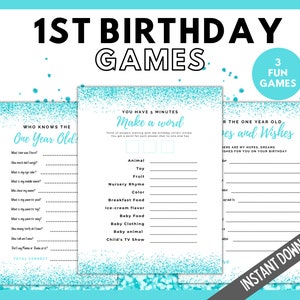 First Birthday Party Games, Who Knows the One Year Old, Hopes and ...