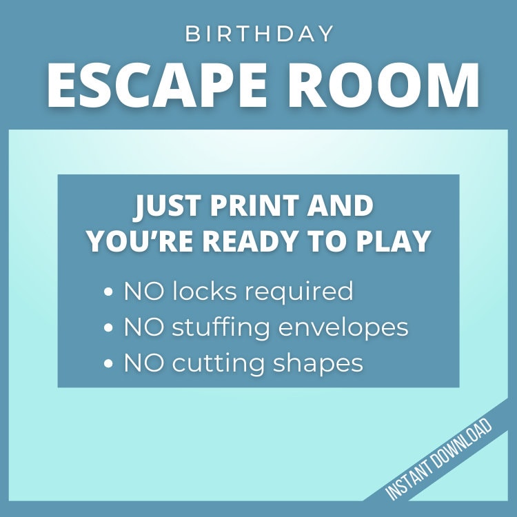 Birthday Escape Room, Printable Treasure Hunt, Kids Birthday Puzzles ...