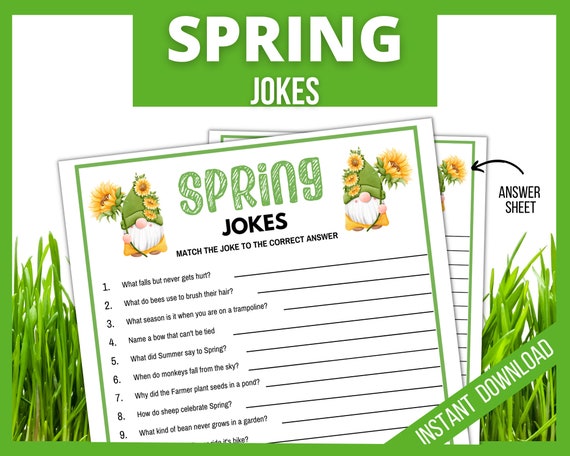 Spring Jokes, Printable Spring Riddles, Spring Activity, Spring Party ...