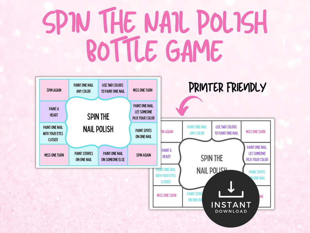 Spin the Nail Polish Bottle Game, Teen Party Game, Sleepover Party Game ...